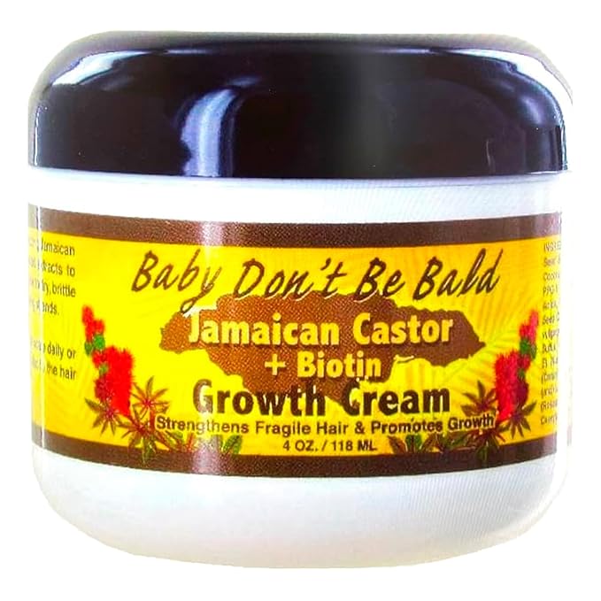 Baby Don't Be Bald Jamaican Castor + Biotin Growth Cream Strengthens F ...